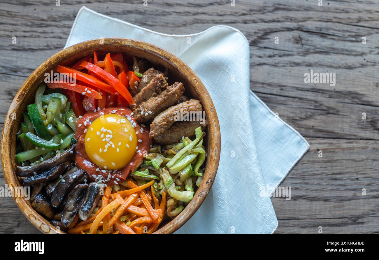 Bowl of bibimbap Stock Photo - Alamy