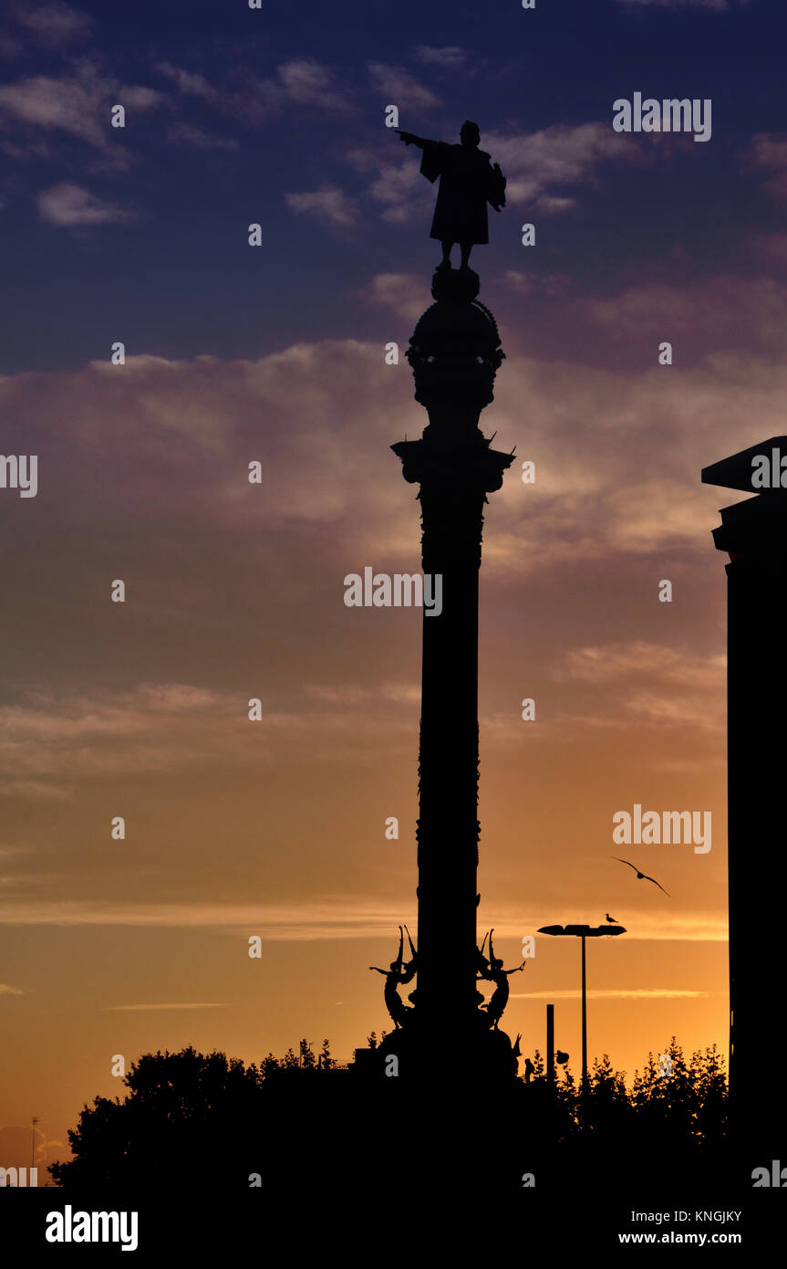 Christopher Columbus Column in Barcelona Stock Photo - Alamy