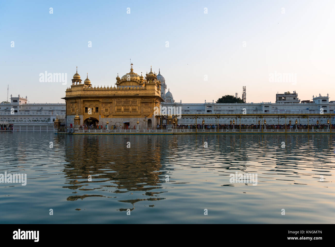 Wide angle picture of Sri Harmandir Sahib, known as Golden Temple, is ...