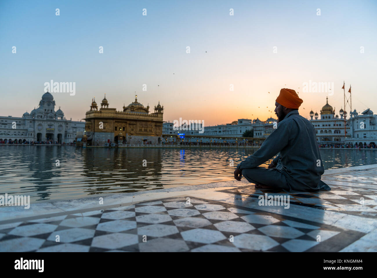 AMRITSAR, INDIA - MARCH 20, 2016: Wide angle picture of Indian man ...
