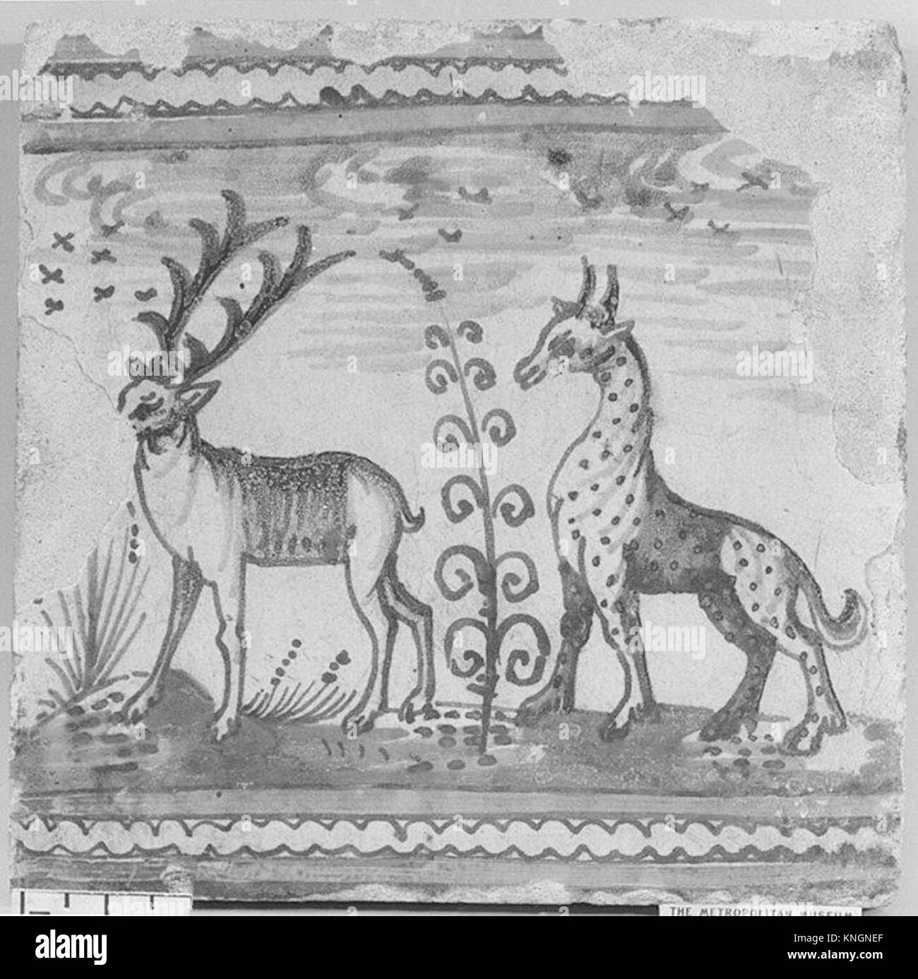 This frieze tile, part of the MET collection, is an example of ...
