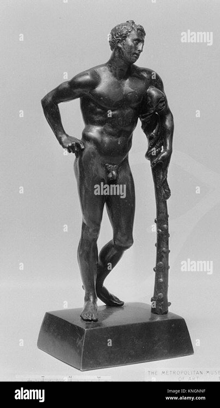 Classical sculpture of hercules Black and White Stock Photos & Images ...