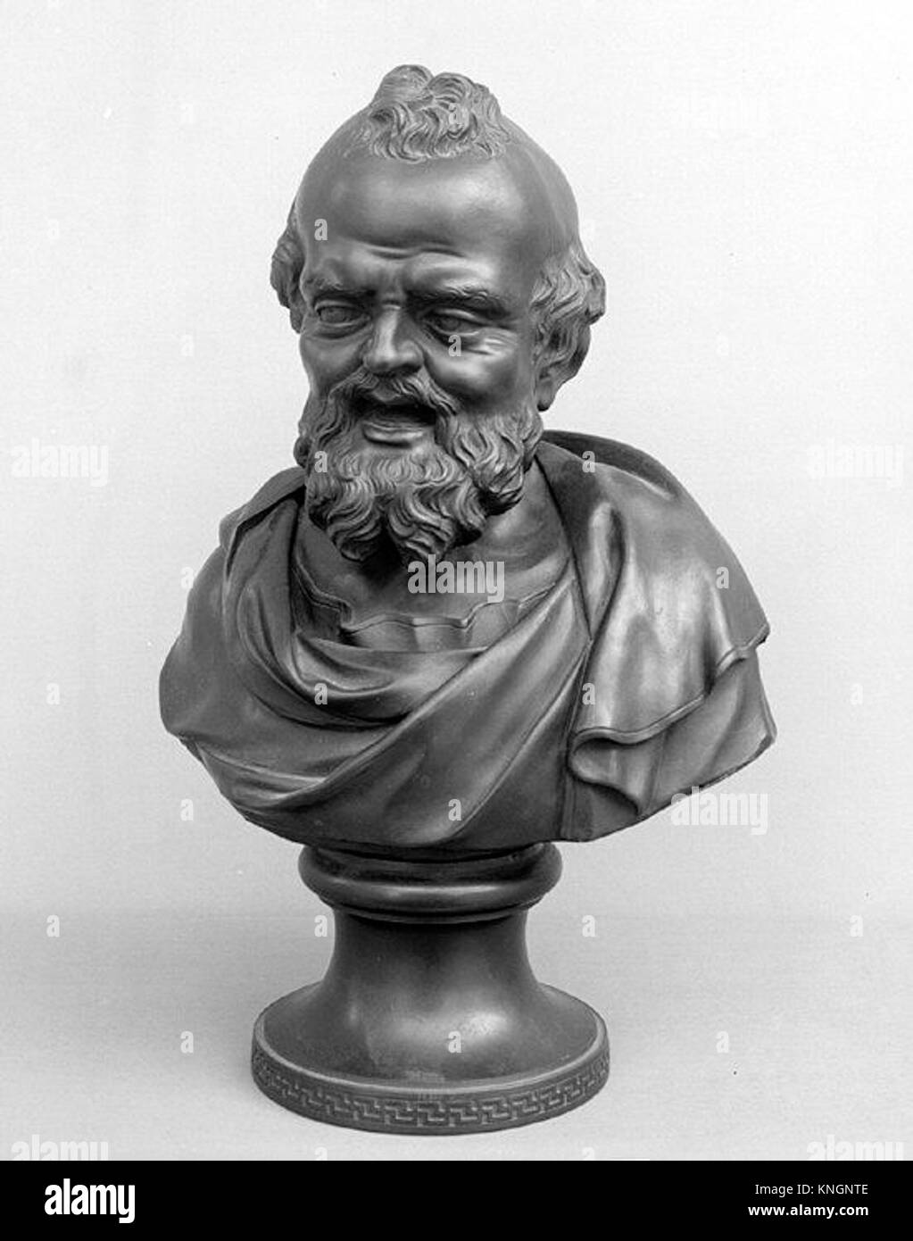 Democritus ancient greek philosopher portrait Black and White Stock ...