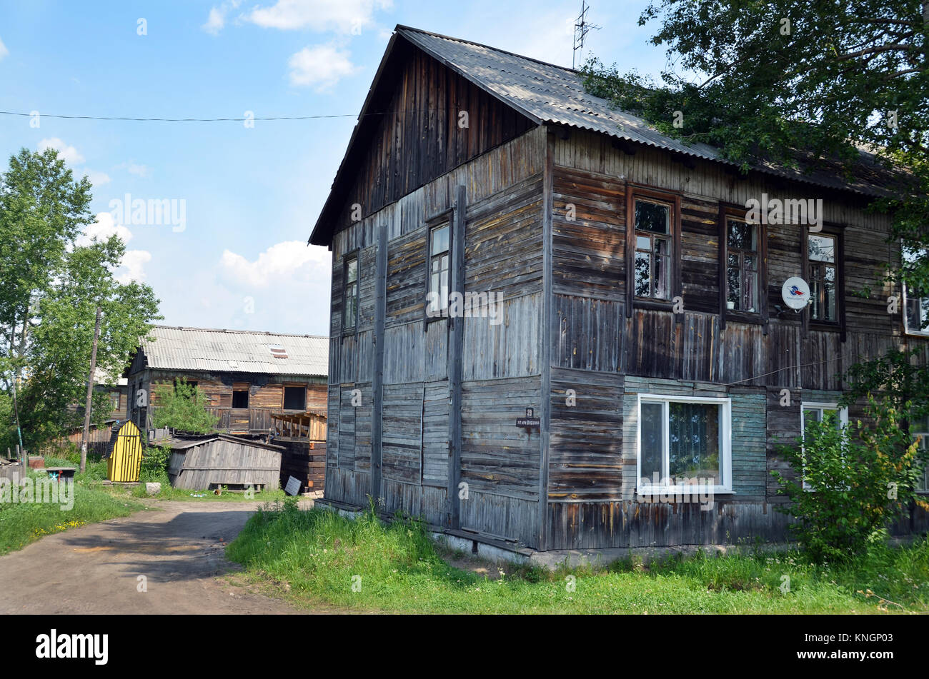 In Taichet, Siberia, old house built by gulag prisonners in the 30's ...
