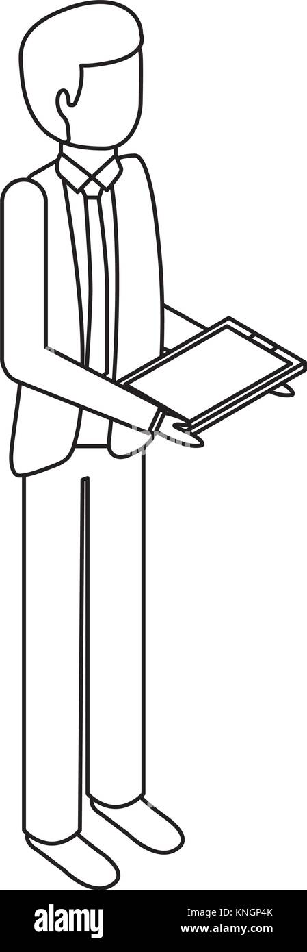 Confident businessman smiling holding Black and White Stock Photos ...