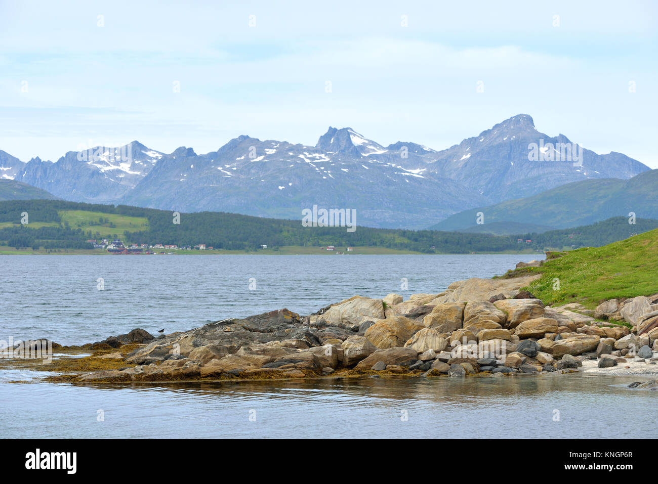 Northern landscape in Arctic city of Tromso, Norway Stock Photo - Alamy