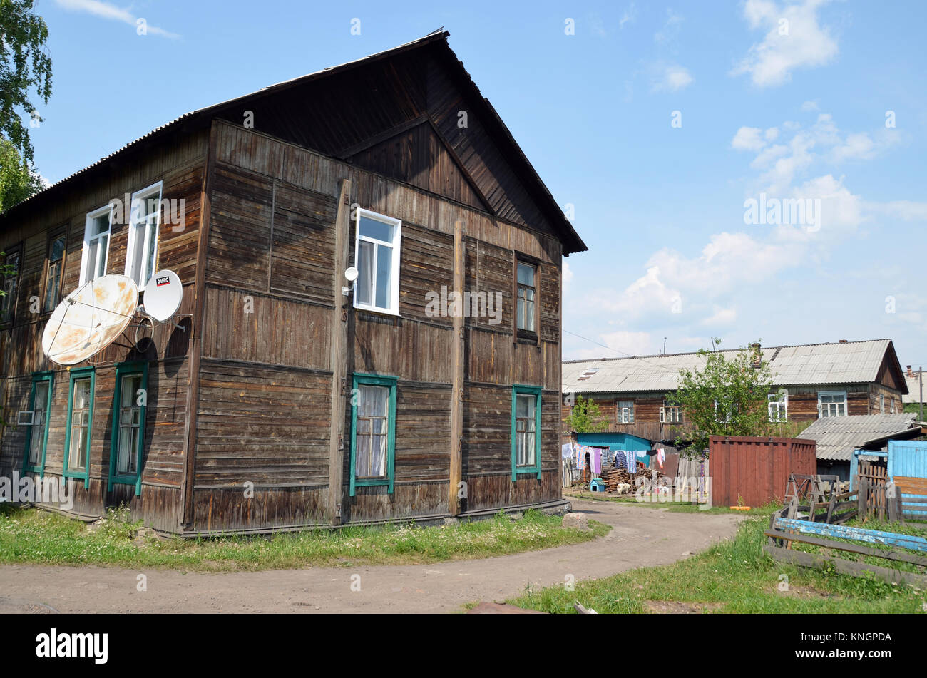 In Taichet, Siberia, old house built by gulag prisonners in the 30's ...