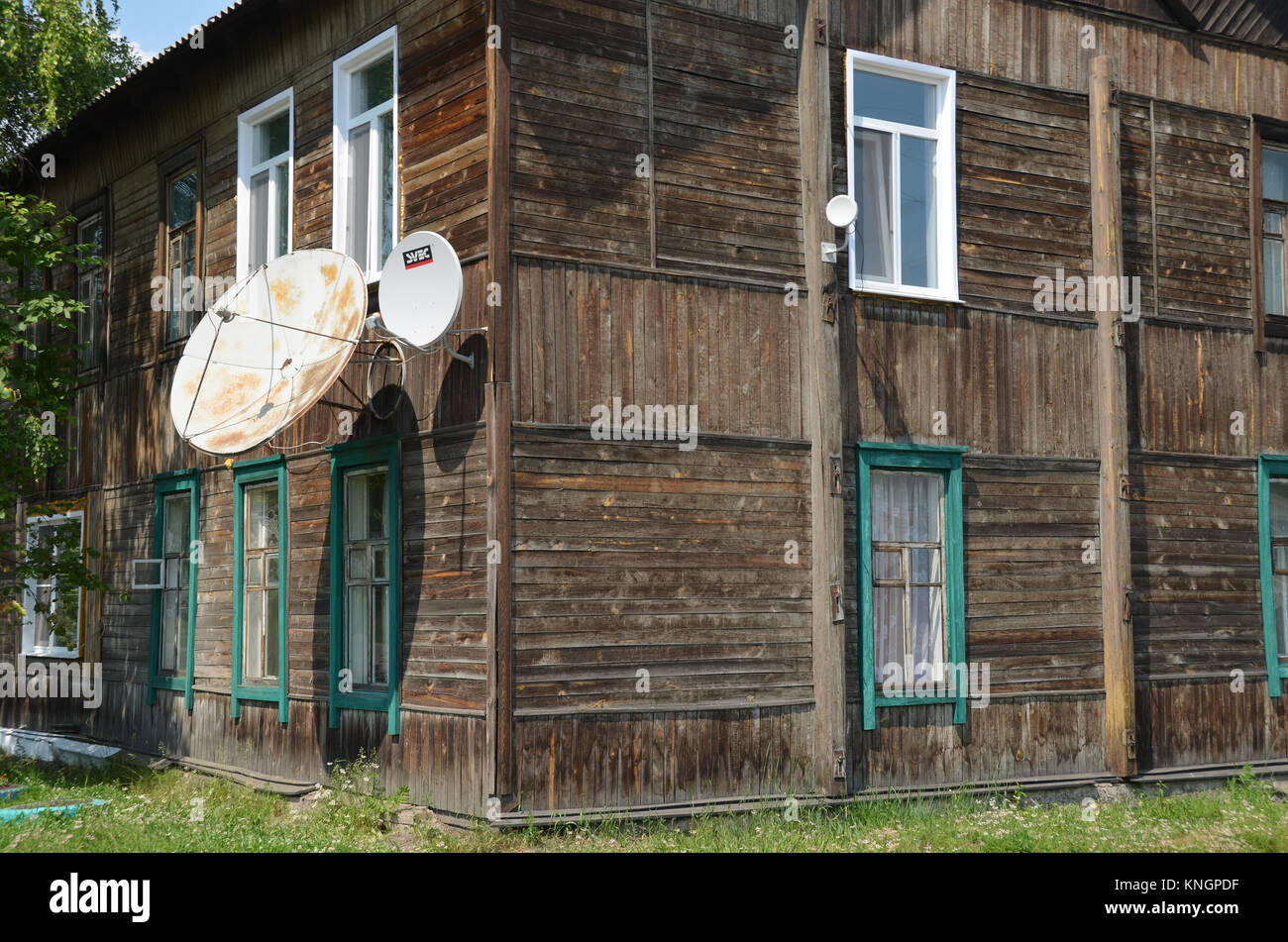 In Taichet, Siberia, old house built by gulag prisonners in the 30's ...
