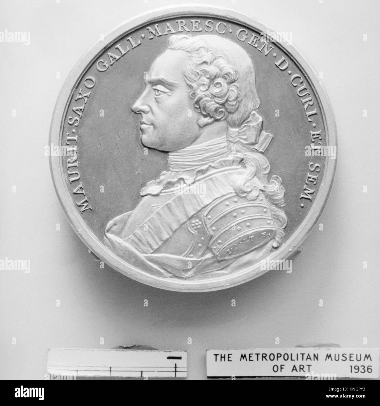 This portrait of Count Maurice, Marshal de Saxe, captures the likeness ...