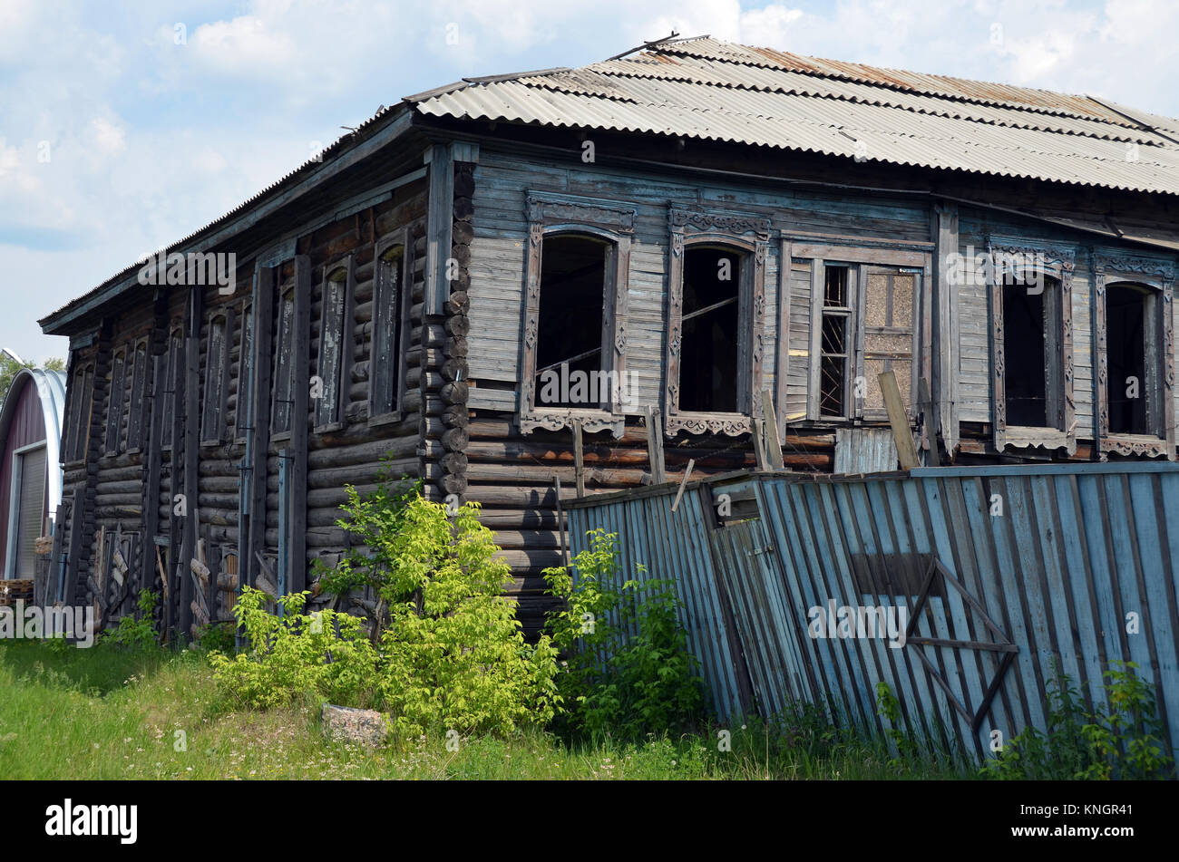 In Taichet, Siberia, old house built by gulag prisonners in the 30's ...