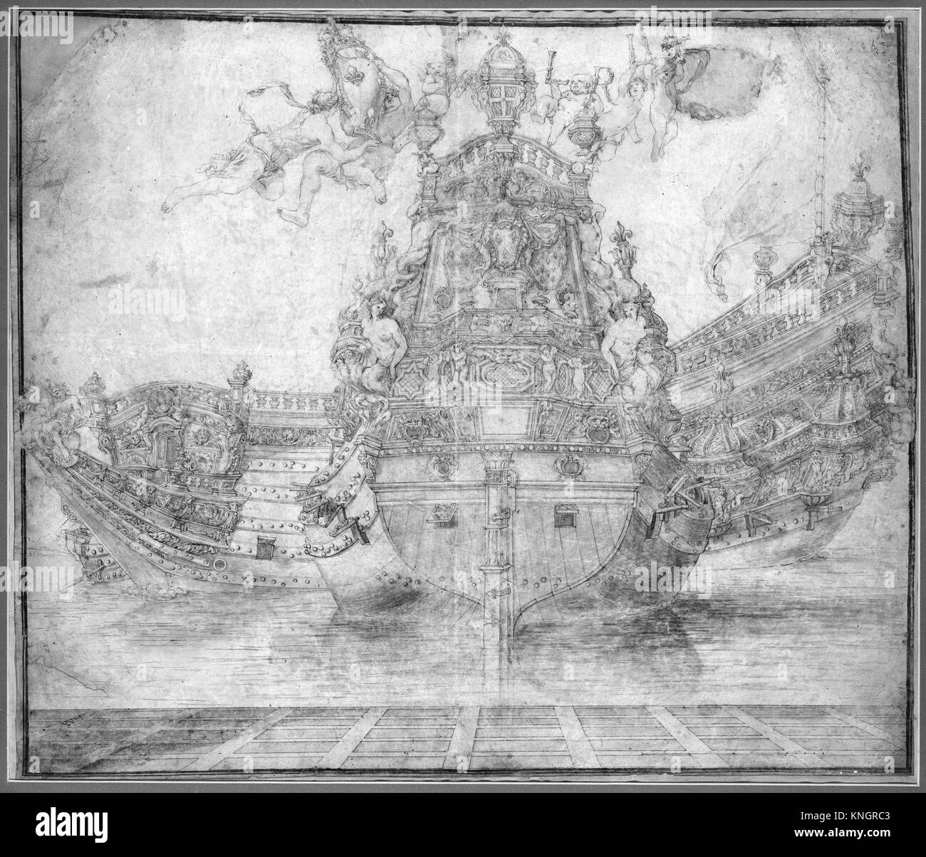 A design for the decoration of a warship, showcasing the artistic and ...
