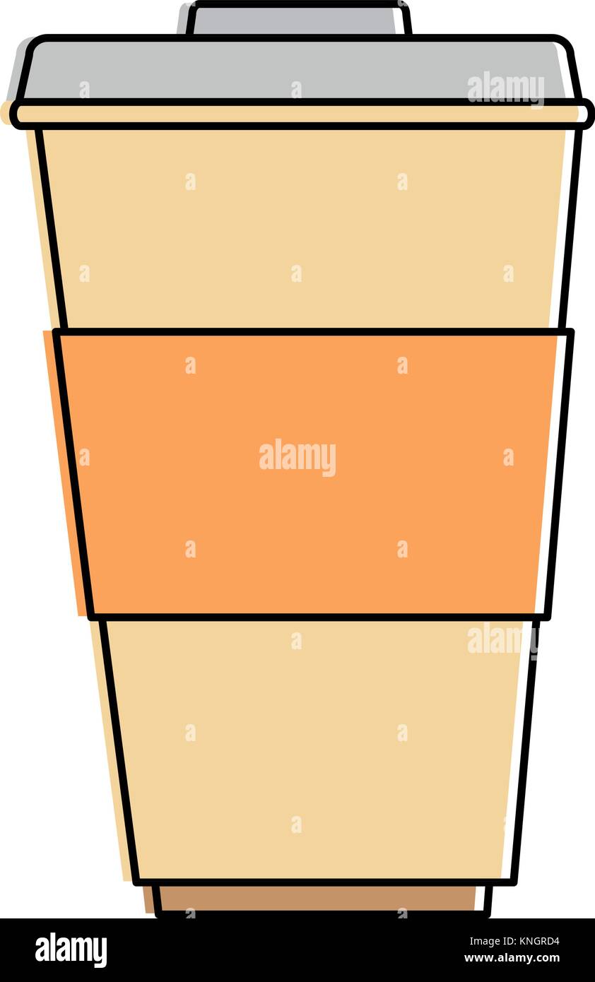 coffee in plastic cup vector illustration design Stock Vector Image ...