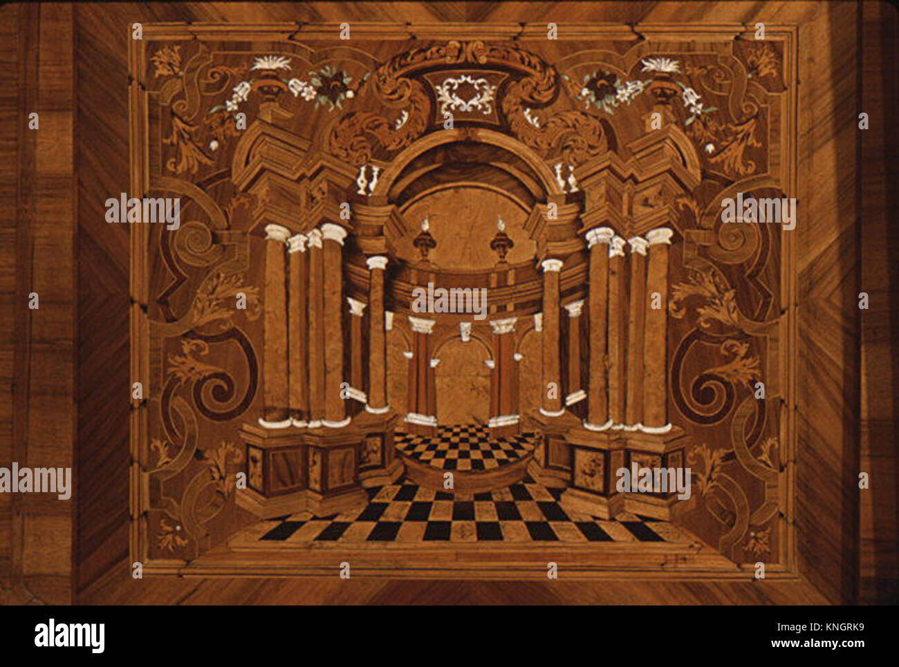 These choir stall panels, originating from a religious setting ...