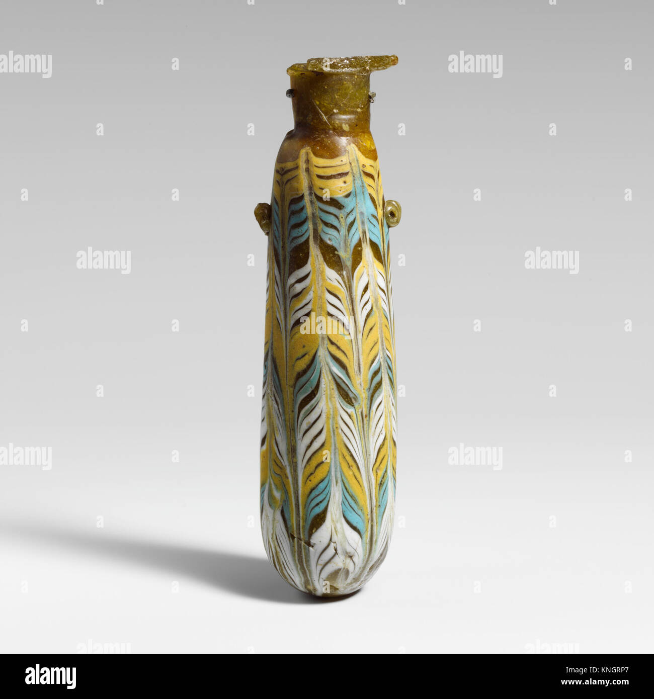 This glass alabastron, used for storing perfume, dates back to ancient ...