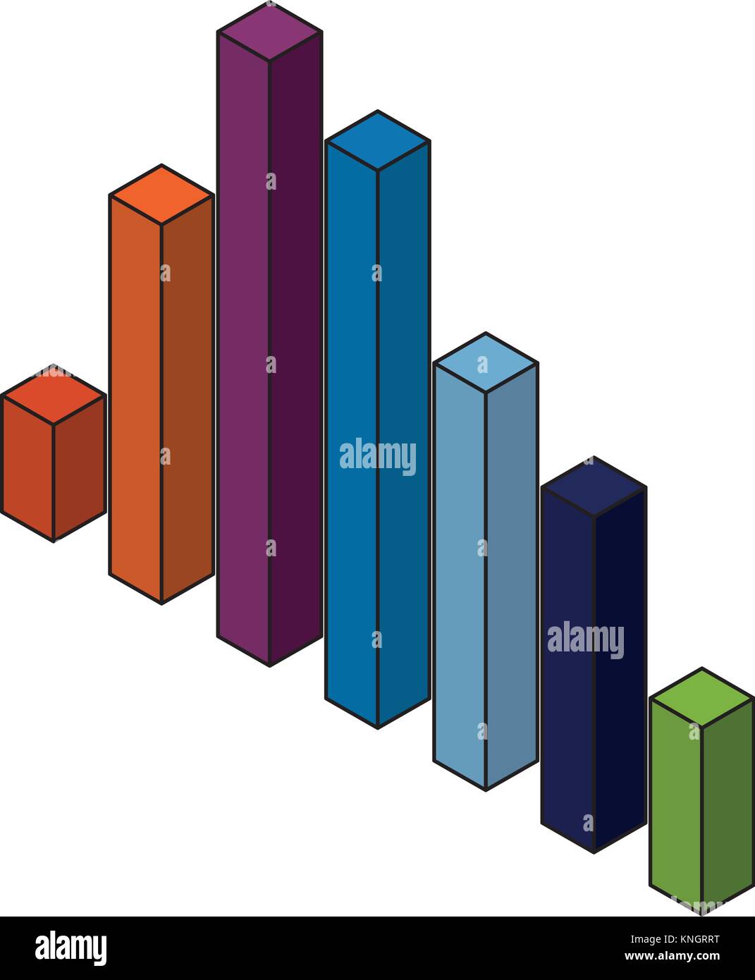 bars statistics isometric financial graph Stock Vector Image & Art - Alamy