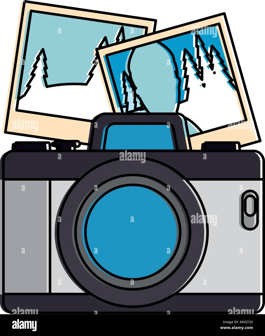 camera photographic with pictures vector illustration design Stock ...