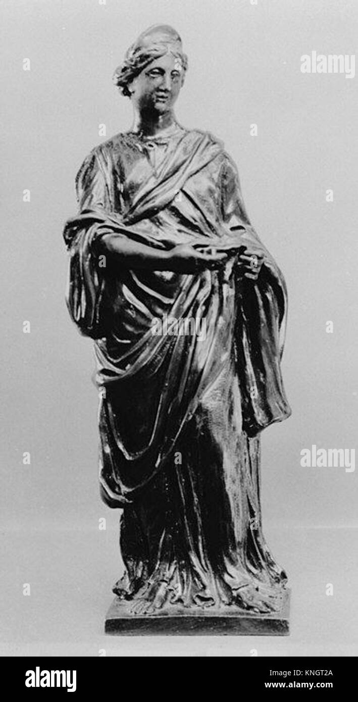 This sculpture, titled 'Goddess,' is a classical reproduction of an ...