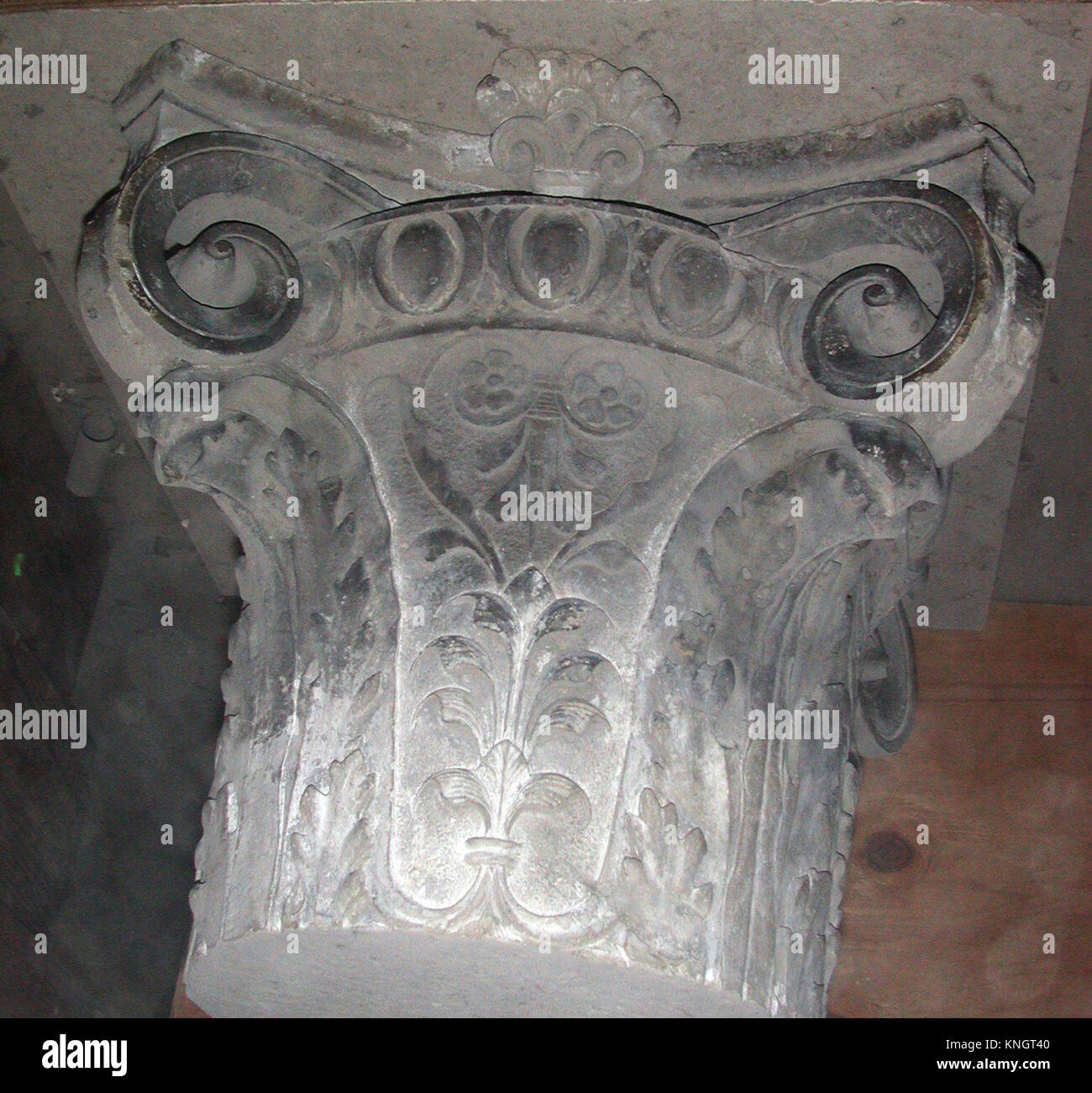This capital, part of an architectural structure, exemplifies intricate ...