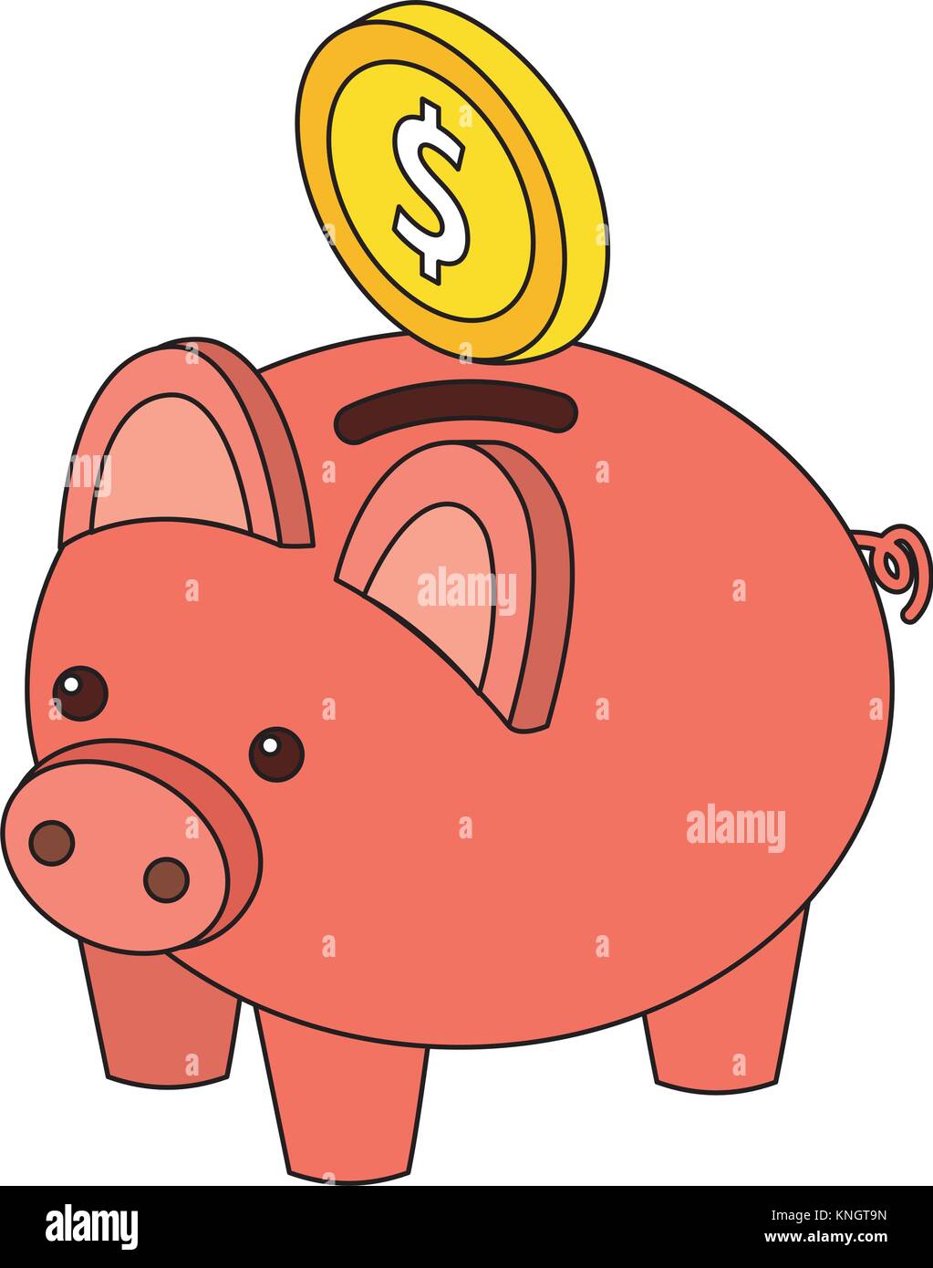 bank piggy with coin money cash isometric Stock Vector Image & Art - Alamy