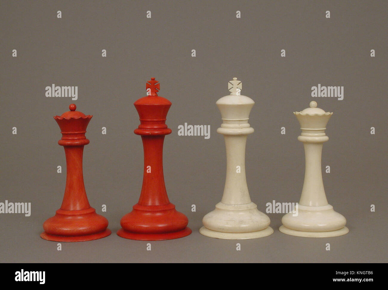 A complete set of 32 chessmen, representing both historical ...