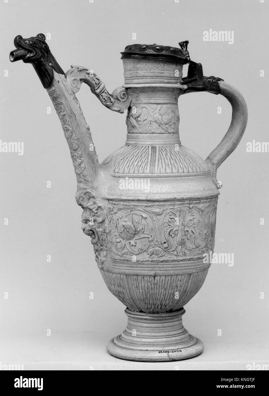 This ewer is a drinking vessel with a spout and handle, exemplifying ...