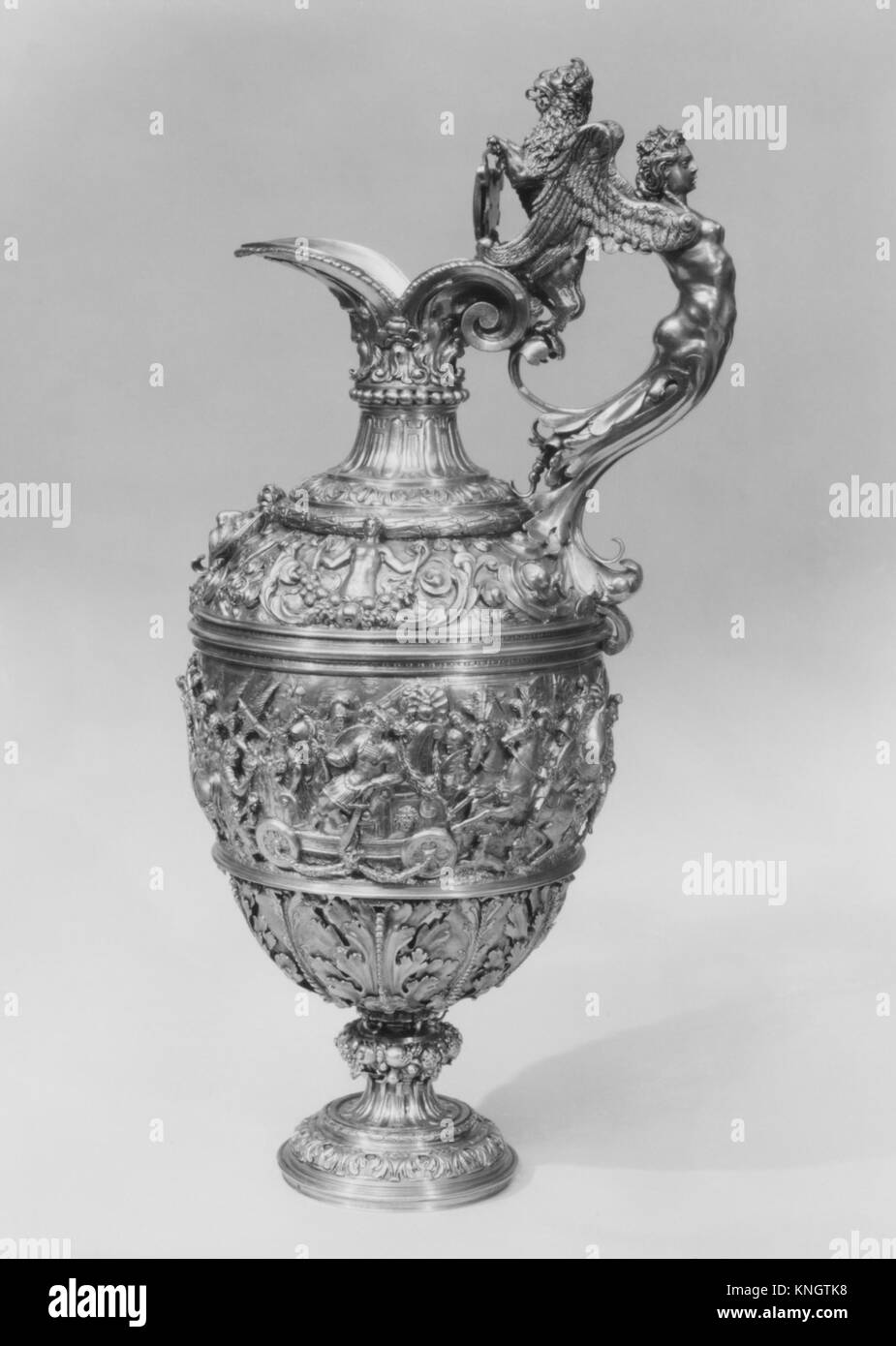 This ewer, a pitcher or jug, features elegant design and functional ...