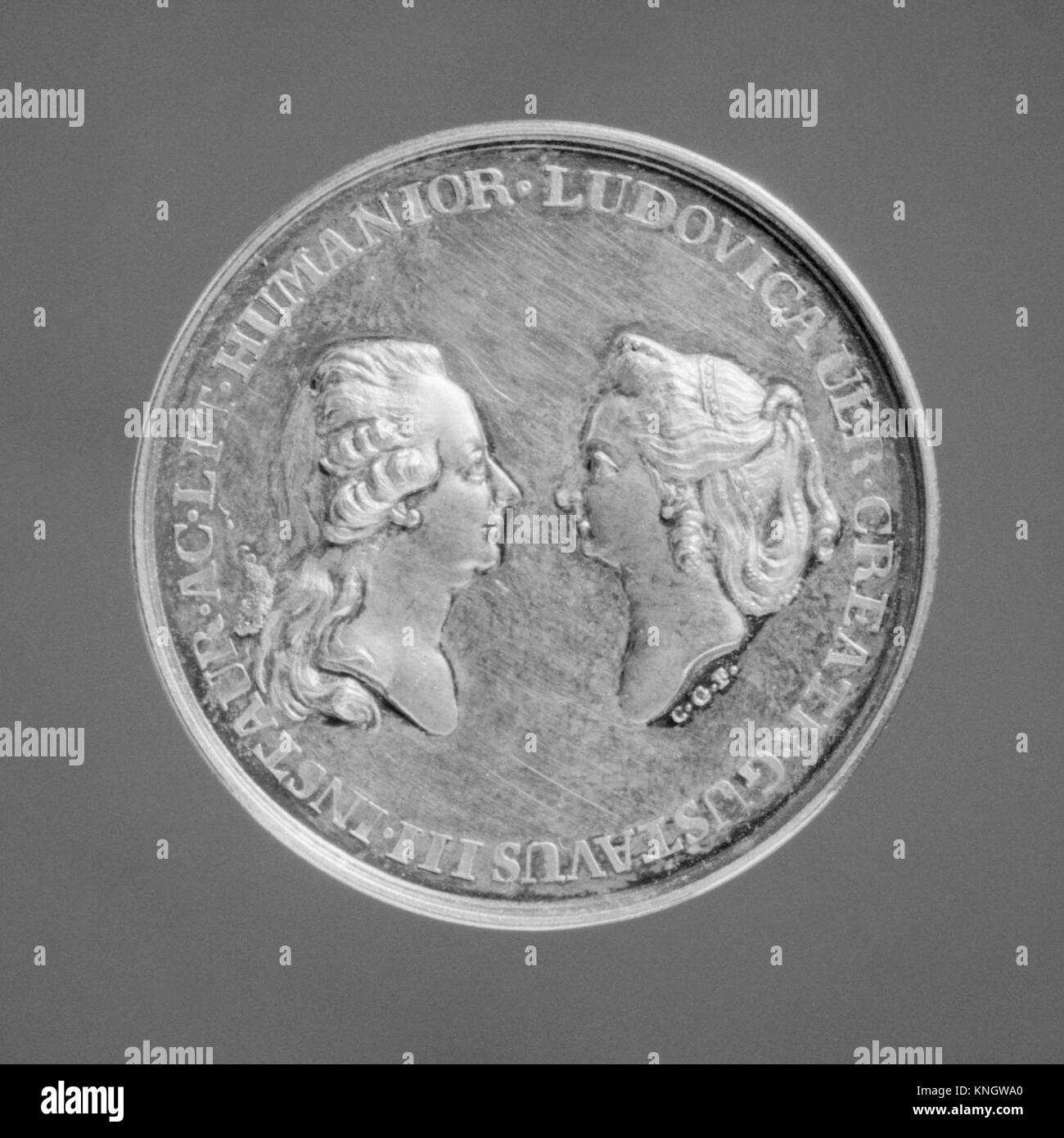 This portrait shows King Gustavus III of Sweden and his mother Louise ...