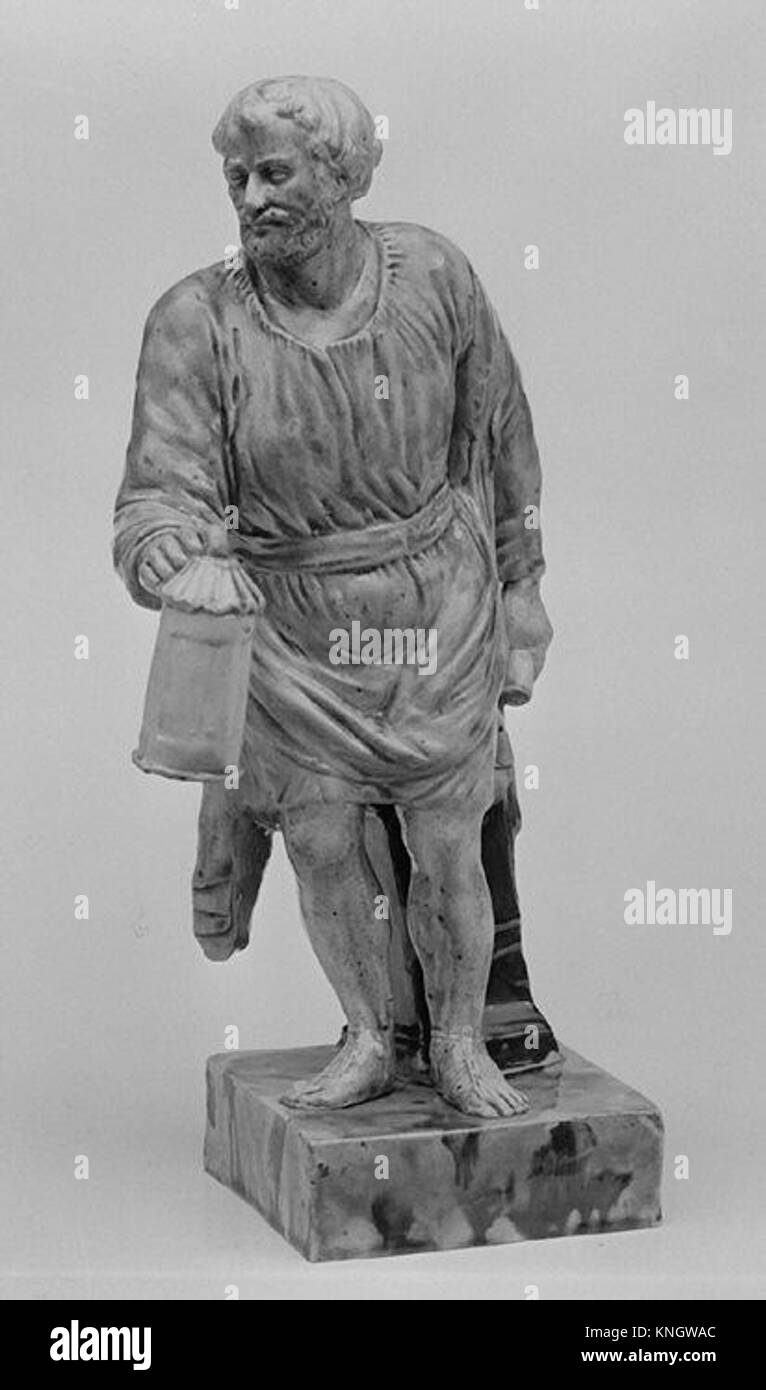 This artwork shows Diogenes, the ancient Greek philosopher, illustrating his ascetic lifestyle ...