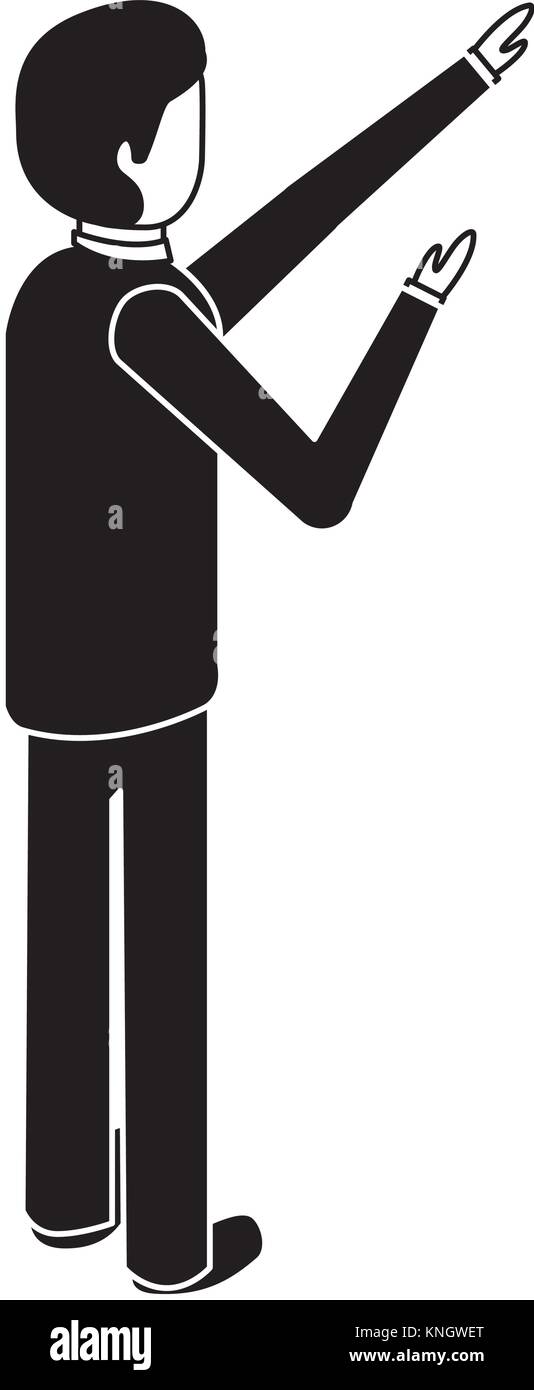 businessman back view standing isometric Stock Vector Image & Art - Alamy