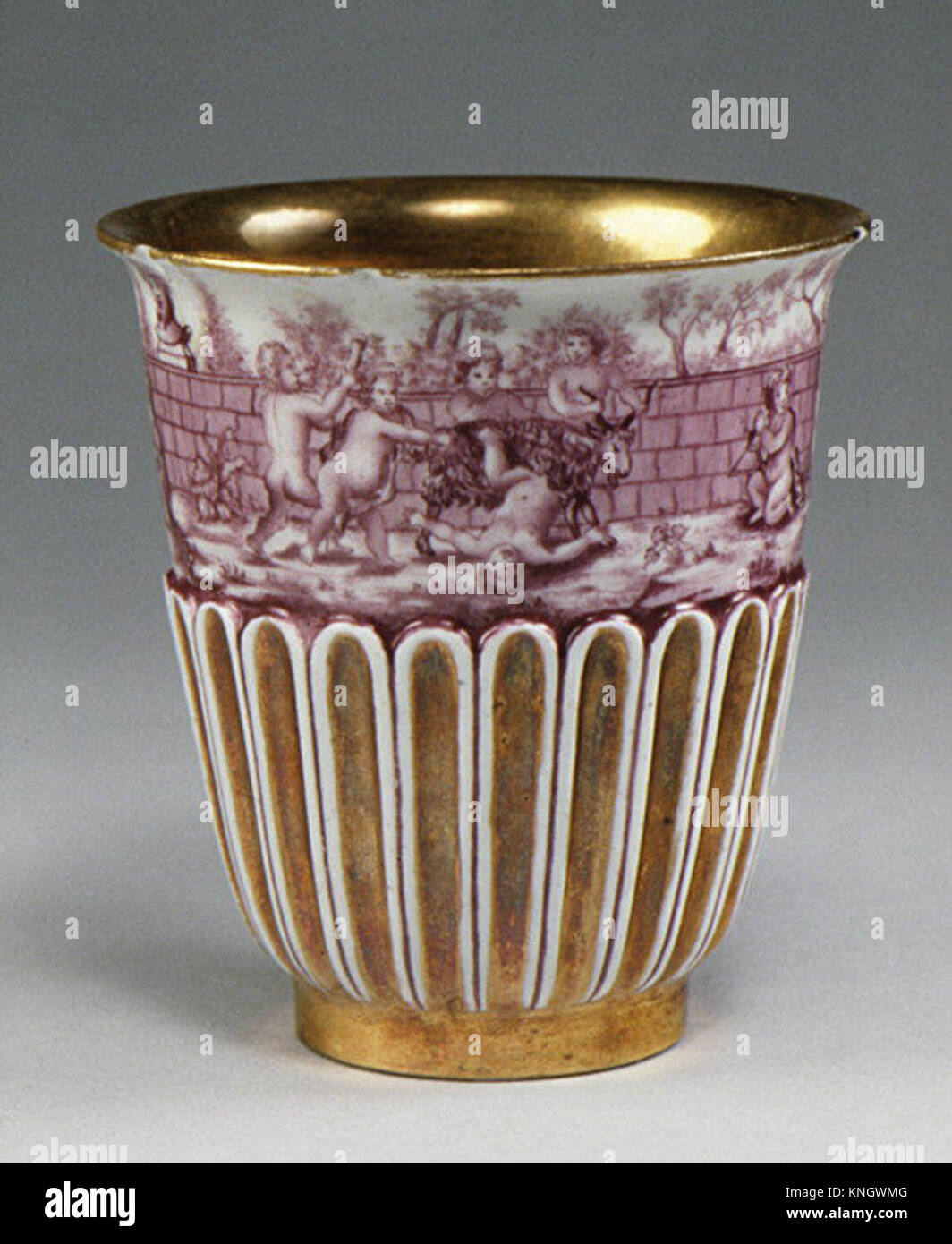 This cup is an example of ancient ceramic ware, showcasing fine ...
