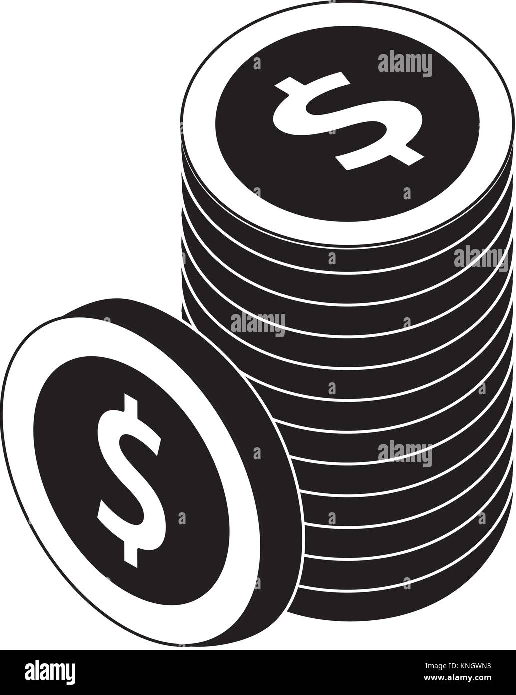 Coins currency money stack pictogram hi-res stock photography and ...