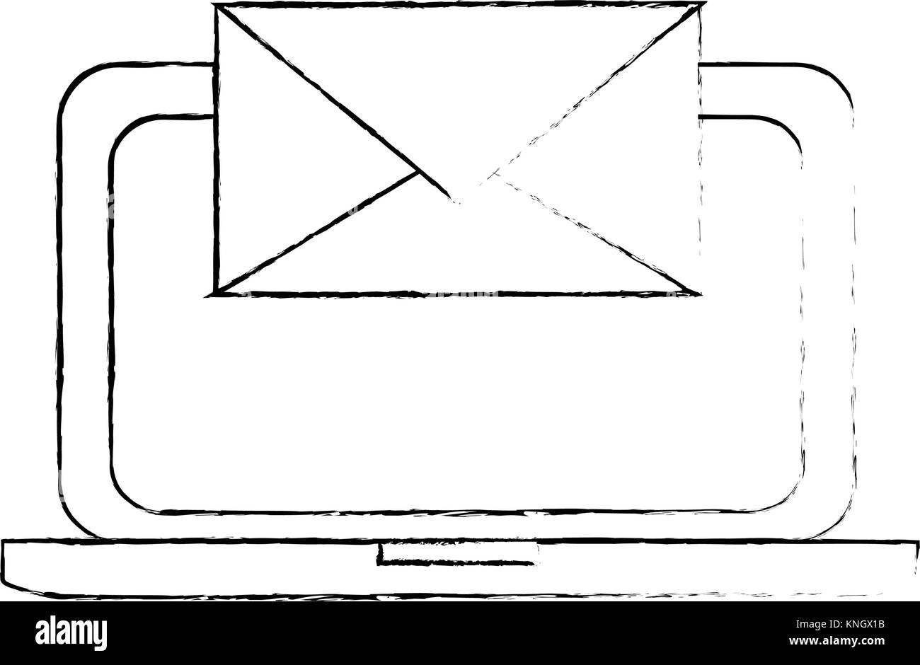 laptop computer with envelope Stock Vector Image & Art - Alamy