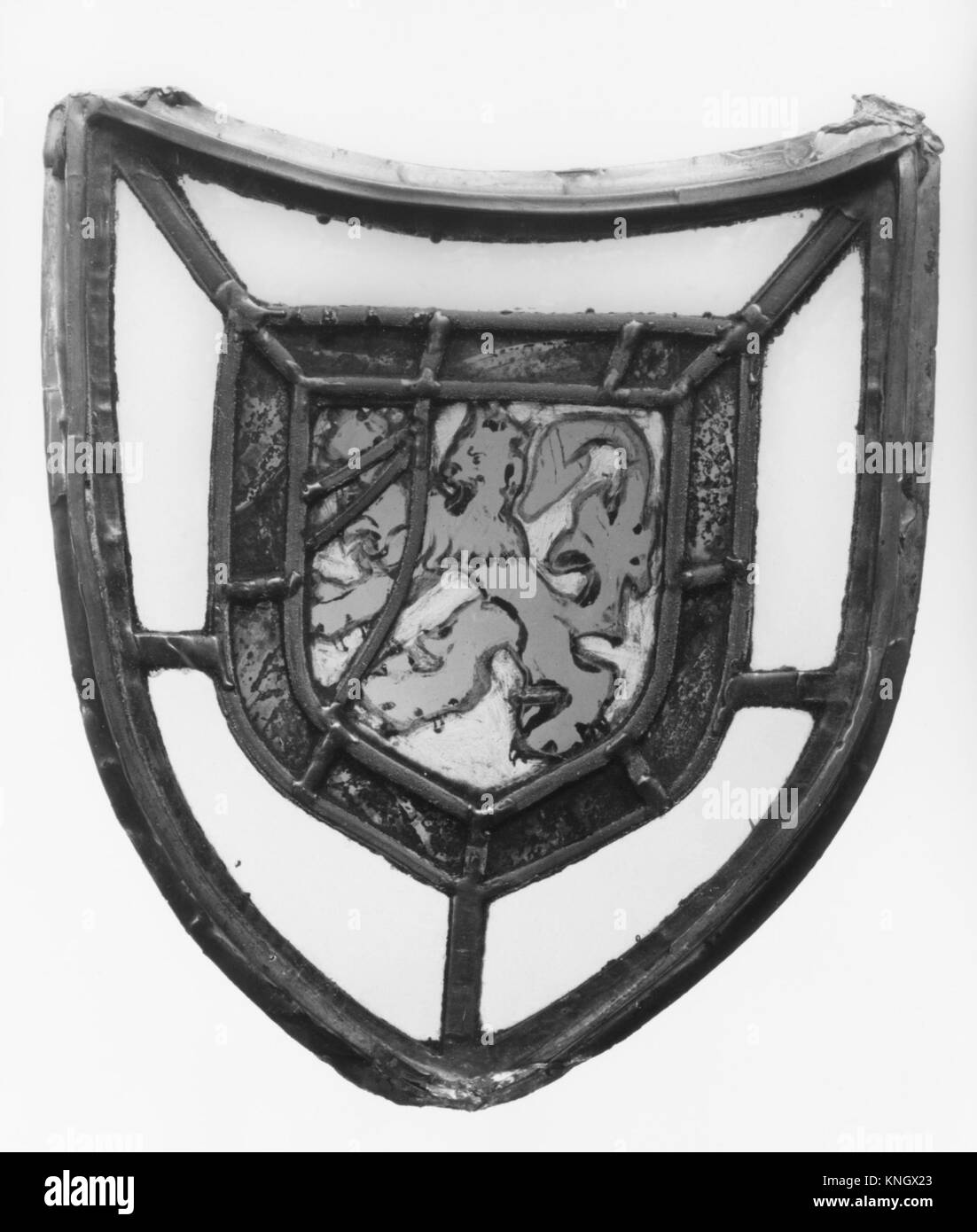 This heraldic shield, cataloged as MET 127410, features detailed ...