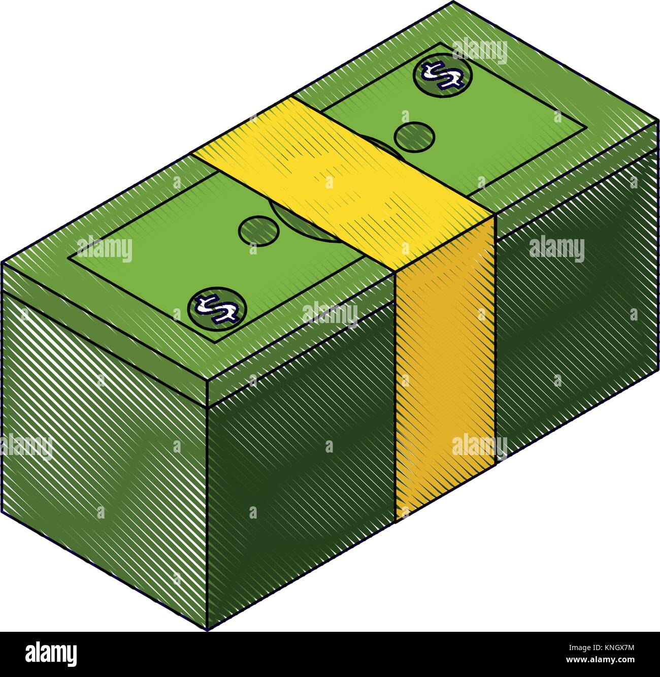 staked money isometric banknote dollar finance Stock Vector Image & Art ...