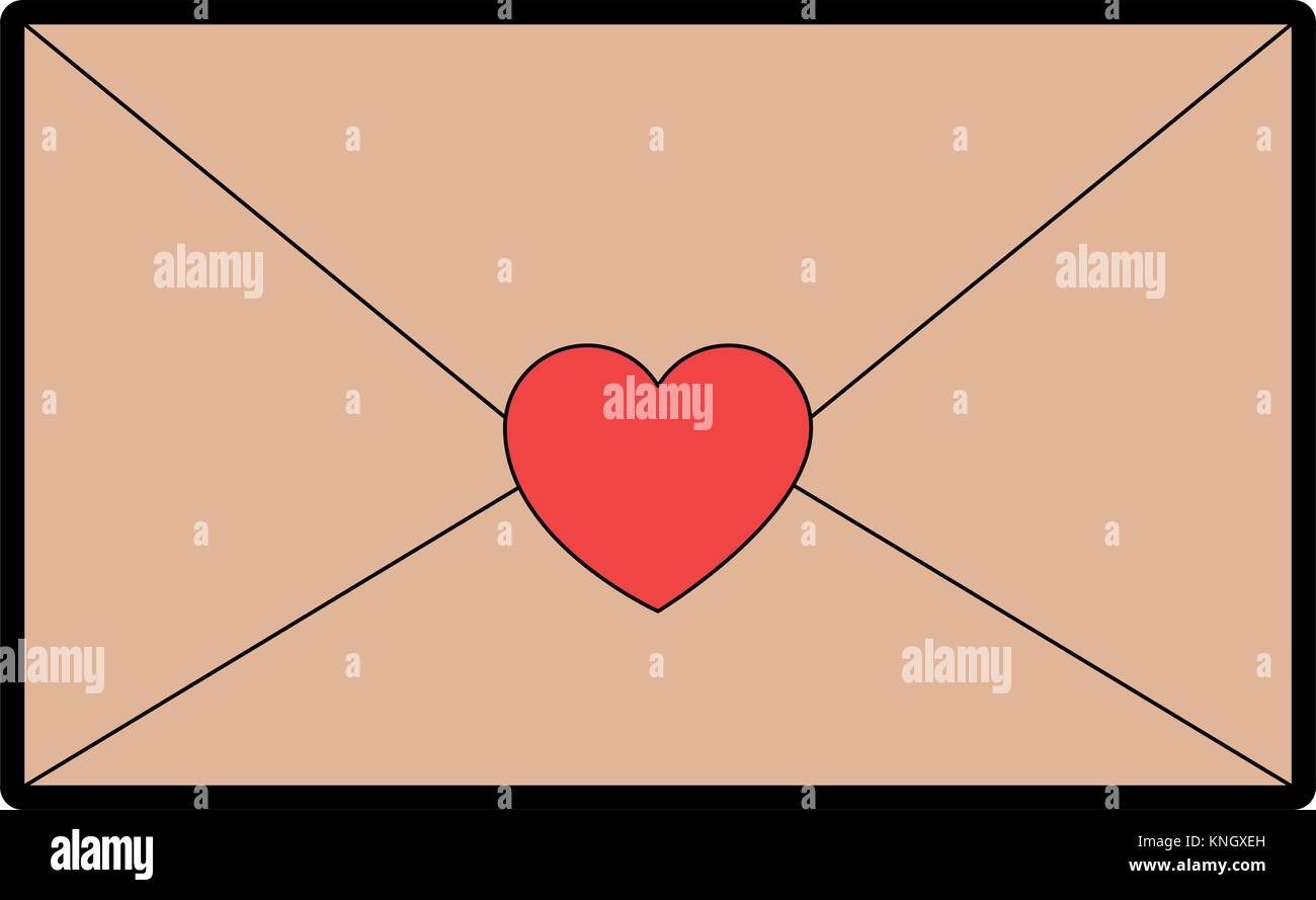 mail envelope with heart Stock Vector Image & Art - Alamy