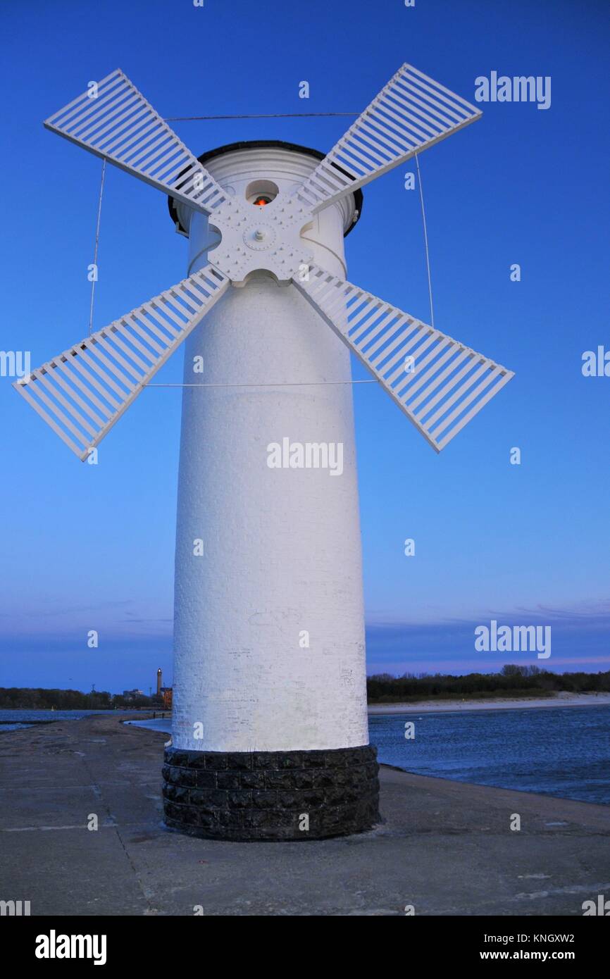 Stawa Mlyny - a beacon in the shape of a windmill in Swinoujscie, West ...