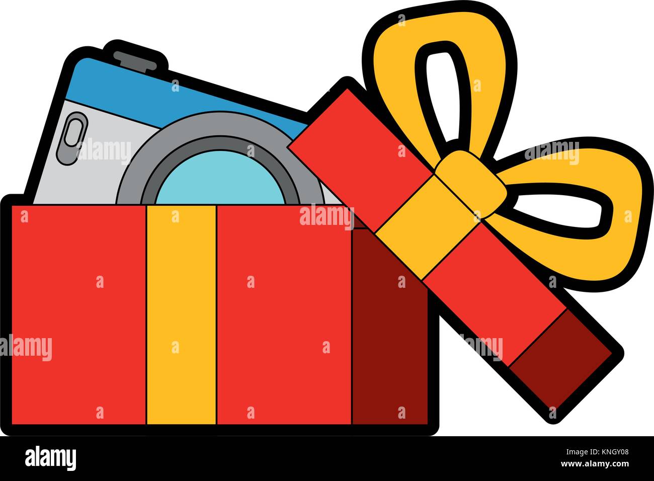 Christmas gift box photo Stock Vector Images - Alamy