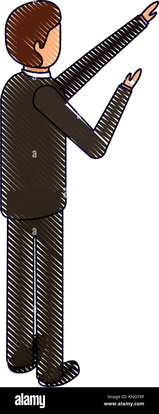 businessman back view standing isometric Stock Vector Image & Art - Alamy