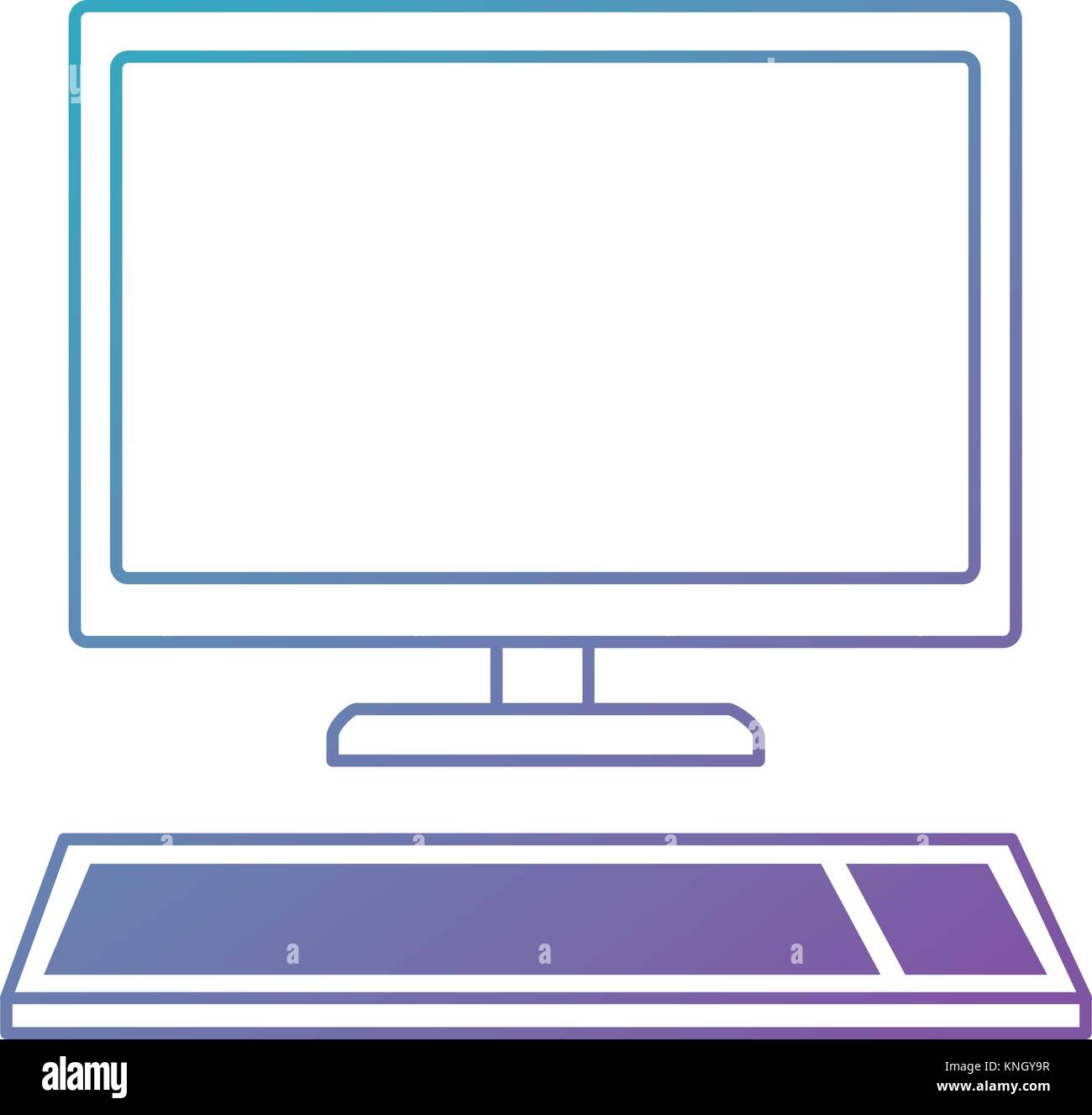 computer desktop isolated icon Stock Vector Image & Art - Alamy