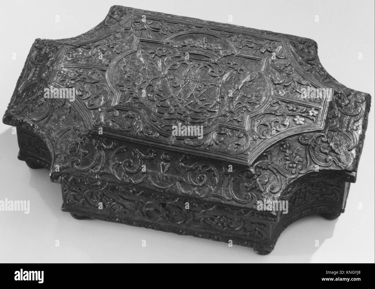 A historical box, often used for storage or decoration, showcasing fine ...