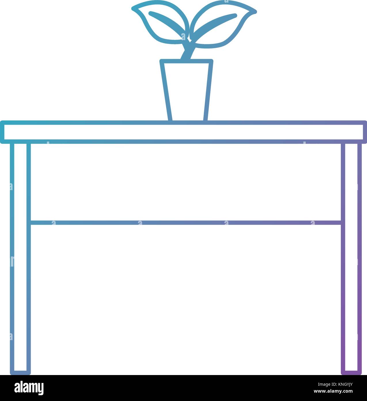 table with plant icon Stock Vector Image & Art - Alamy