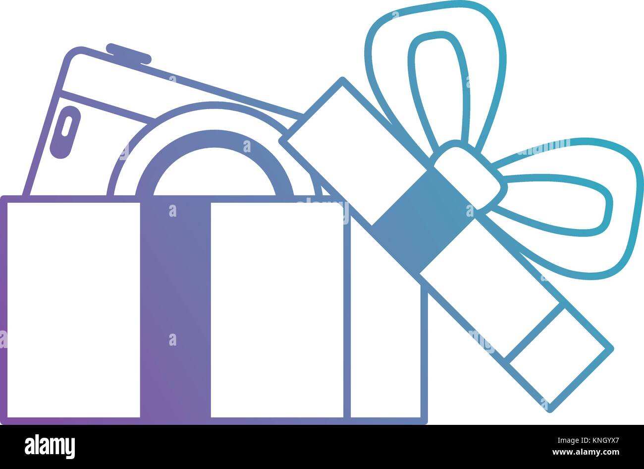 Christmas gift box photo Stock Vector Images - Alamy