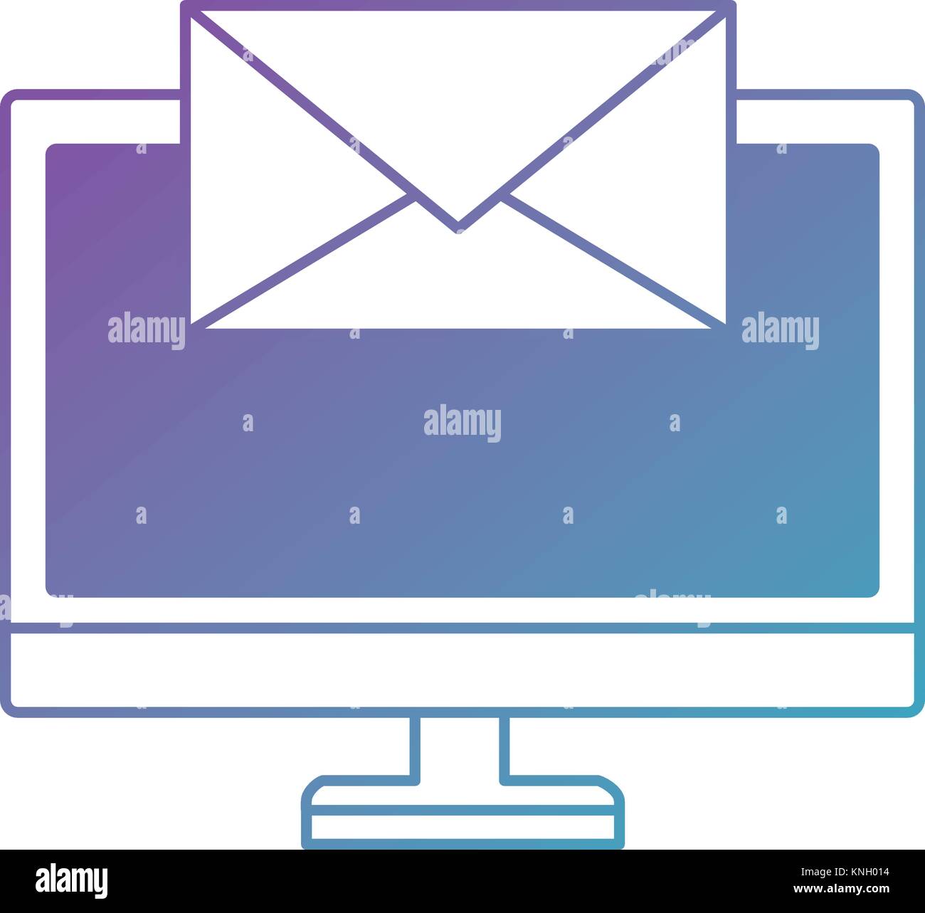 monitor computer with envelope Stock Vector Image & Art - Alamy