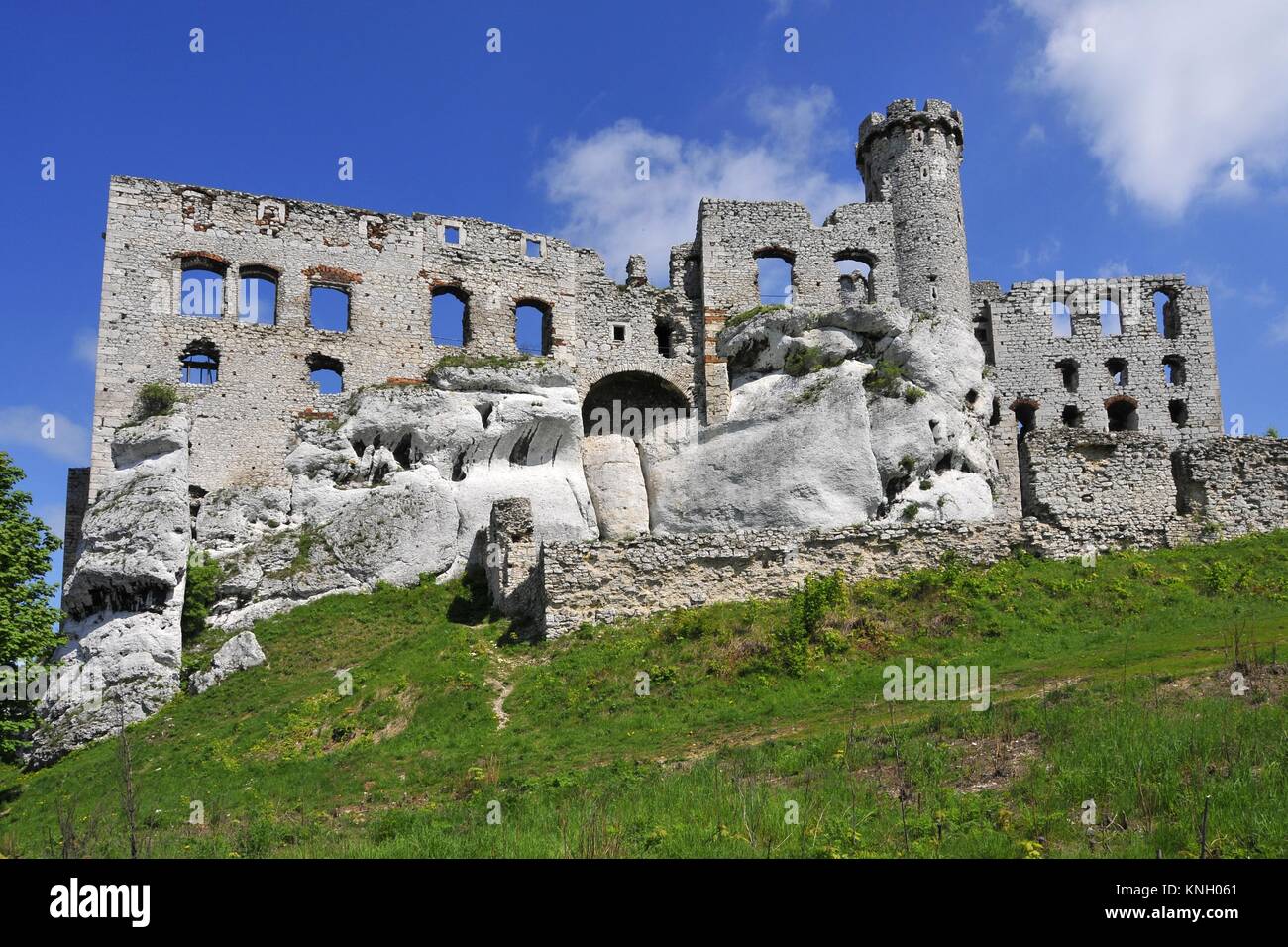 Ogrodzieniec Castle in the semi-mountainous highland region called the ...