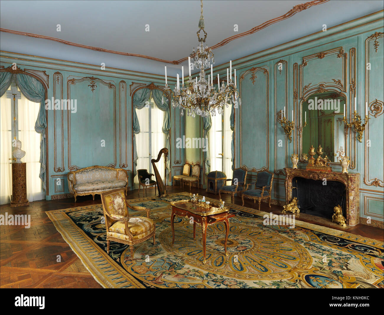 This carpet features intricate patterns symbolizing the virtues of fame ...