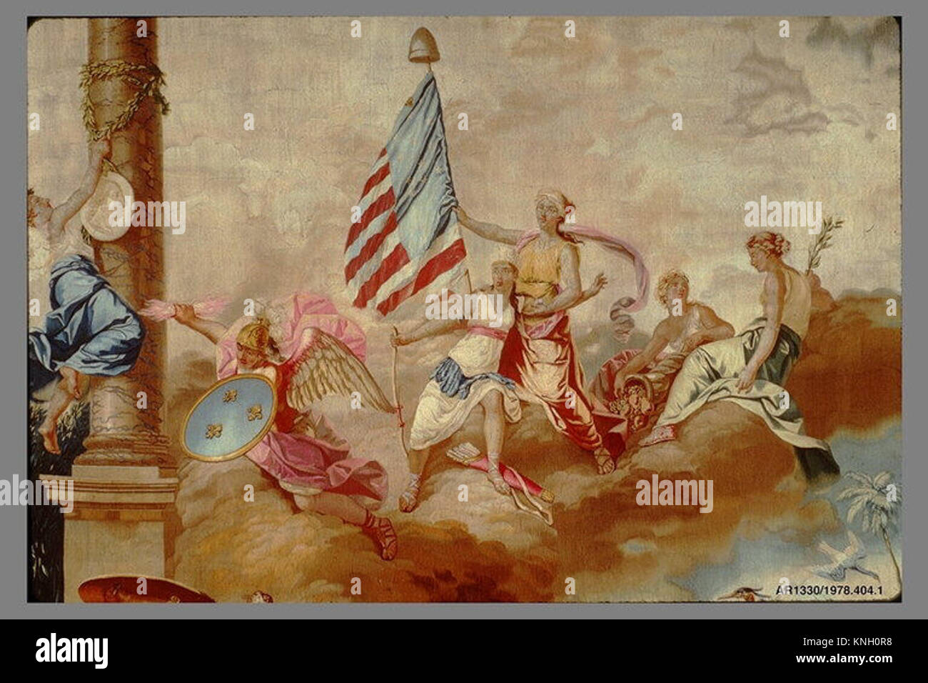 This artwork, 'America,' is part of a series depicting the Four ...