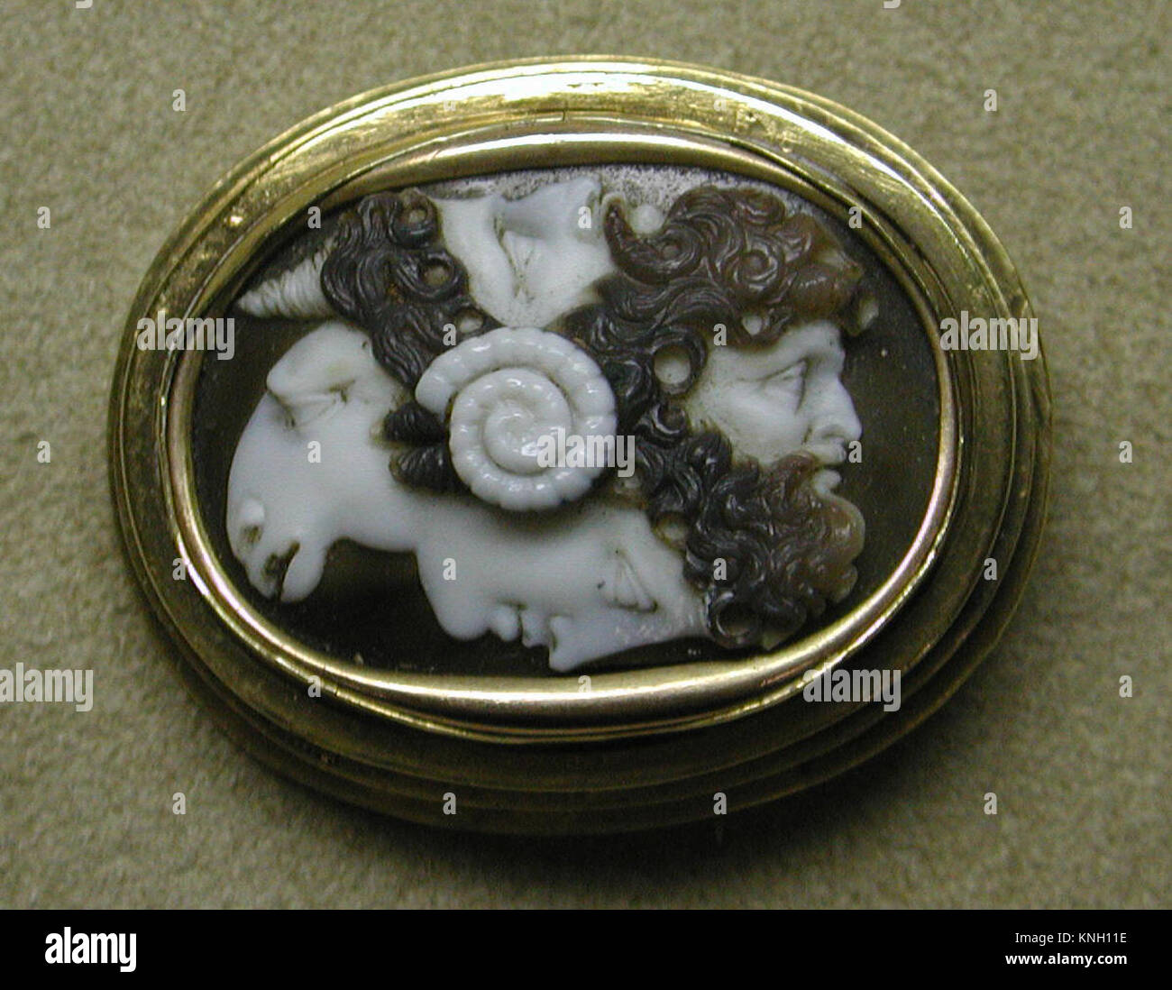 Gryllos- conjoined heads of a youth, a bearded man, a satyr, and a ram ...