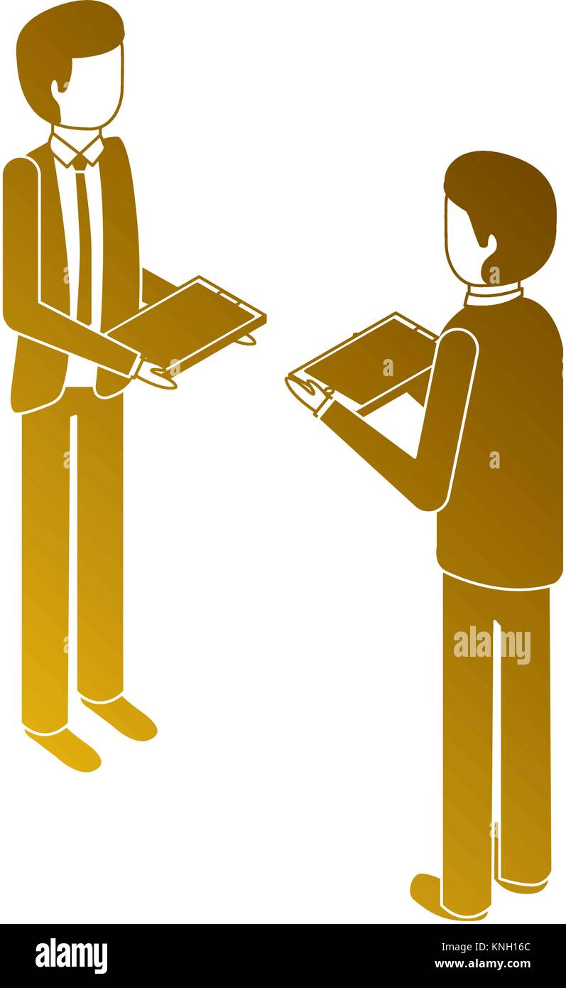 Standing two men holding Stock Vector Images - Alamy