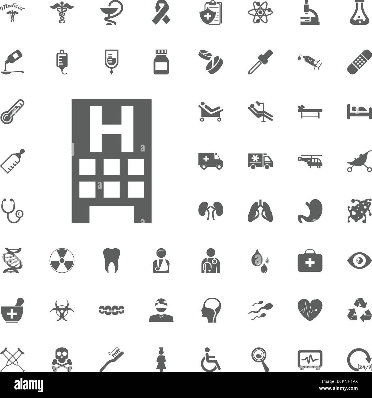 Hospital, Medical center icon. Medical and Hospital Icon vector Set ...