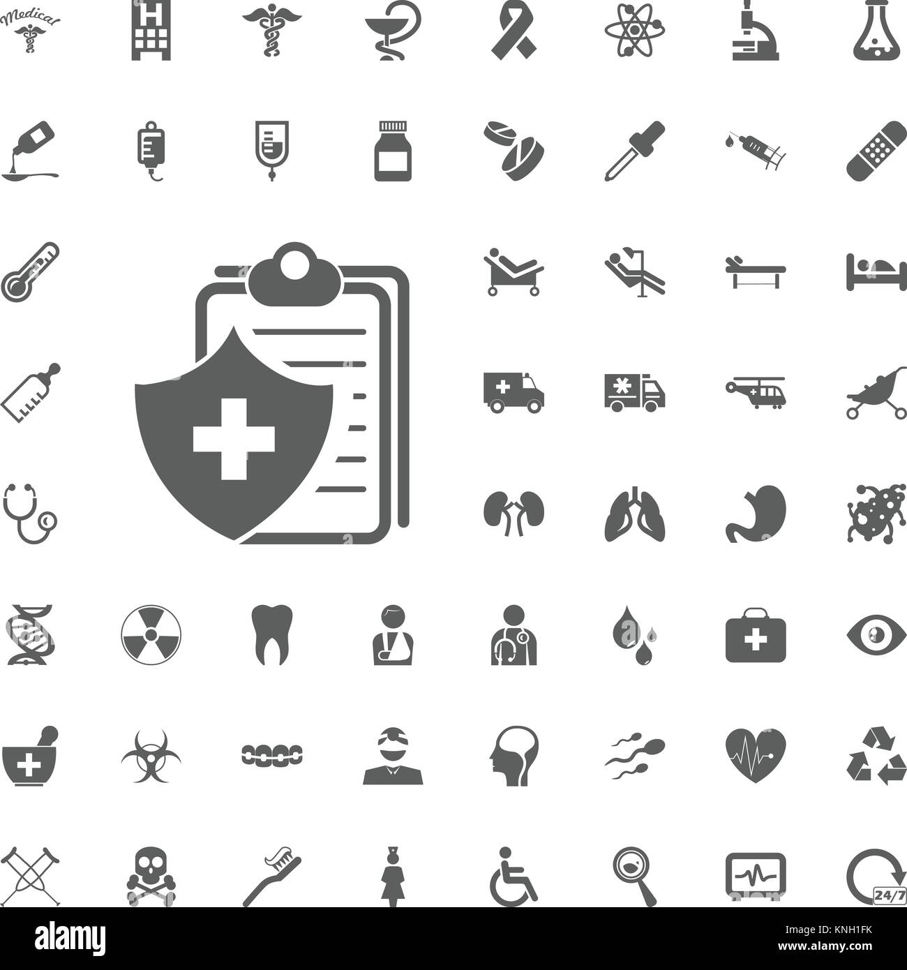 Diagnosis folder icon. Medical and Hospital Icon vector Set Stock ...